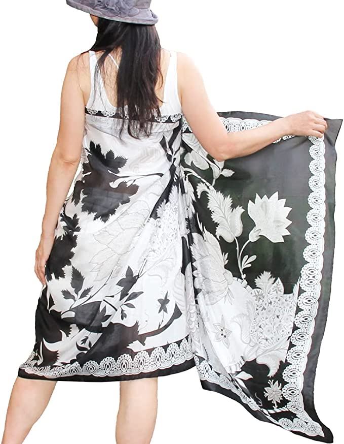 China Customized 100% Silk Pareo Long Sarong Summer Beach Wraps ...